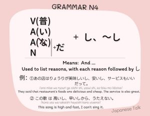 JLPT N4 Grammar Easy Explanation