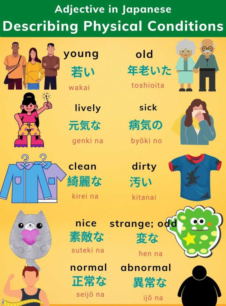 Adjective Japanese with theme