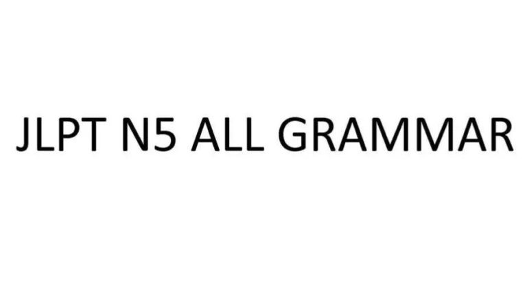 [PDF] JLPT N5 All Grammar